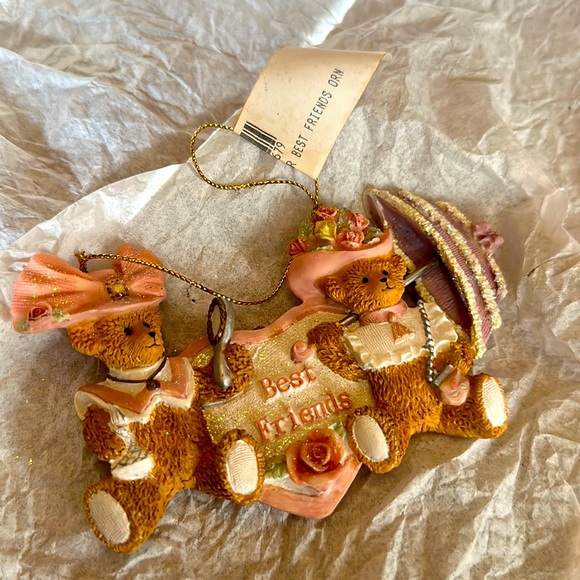 Kurt AD | Accents | Bear Best Friend Decor With Floral Hats Umbrellas ...